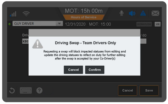 Omnitracs - Edit Logs, Swap Driving (Team Drivers)