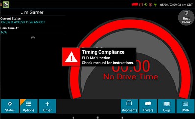Trimble - Malfunction & Data Diagnostic Indicators